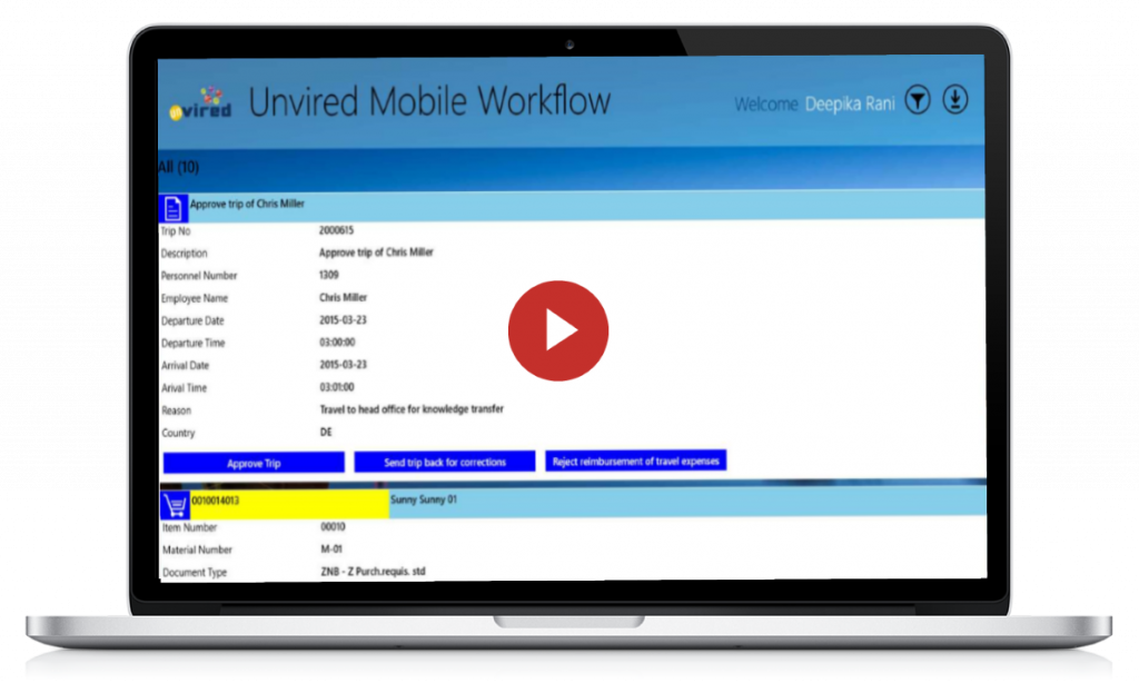 Mobile Workflow App for SAP | Unvired Enterprise Mobility Solutions