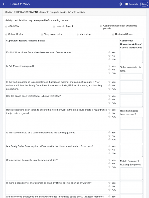 Safe Work Permits | Digital Permit to Work | Unvired Mobile EAM